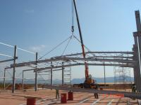 China Lightweight Steel Structure Warehouse Shed with Q355 H Section Frame for sale