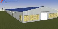 China Prefabricated Steel Poultry Farm House with Ventilation System - Q235/Q355 H Section for sale