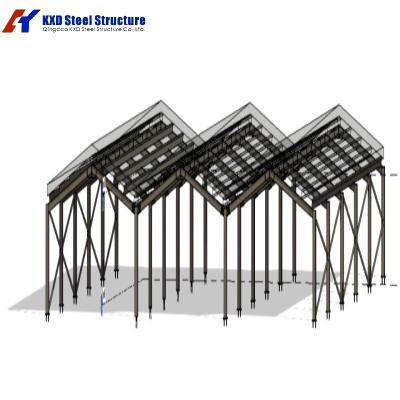 China Prefab Steel Structure Hangar Cheap Metal Shed Prefabricated Steel Structure Warehouse for sale