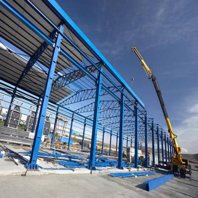 China Quick Assembly Prefabricated Steel Warehouse with 50 Years Design Service Life and Bolt or Welded Connection for sale