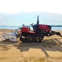 China HANDSOMER 1200 Ride-On Beach Cleaner | 60HP Tractor Hydraulic Rotary Sand Sifting Machine for sale