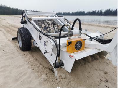 China HANDSOMER 1600 Tractor Towable Beach Cleaner | 1.6m Hydraulic Vibration Sand Sifter for sale