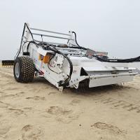 China HANDSOMER 2000 Tractor Towable Beach Cleaner | 2m Hydraulic Sand Sifter For Seaweed & Coral Removal for sale