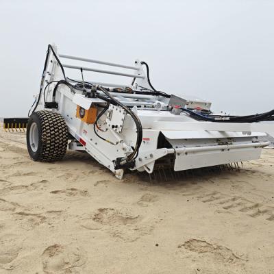 China HANDSOMER 2000 Tractor Towable Beach Cleaner | 2m Hydraulic Sand Sifter For Seaweed & Coral Removal for sale