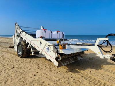 China HANDSOMER 2500 Tractor Towable Beach Cleaner | 2.5m Hydraulic Sand Sifter For Stone & Coral Removal for sale
