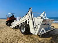 China HANDSOMER 2500 Tractor Towable Beach Cleaner | 2.5m Hydraulic Sand Sifter For Stone & Coral Removal for sale