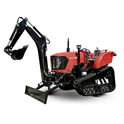 China 100HP Water & Drought Dual-Purpose Crawler Tractor TFY100 With Front Excavator & Bulldozer Blade for sale