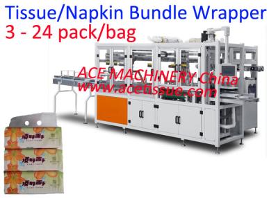 China Full Auto Napkin Paper Packing Machine 3 - 48 Bag/Bundle For Hand Towel for sale