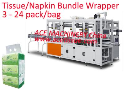 China Paper Napkin Facial Tissue Packing Machine 3 - 48 Bag/Bundle Full Automatic for sale