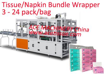 China Facial Tissue Paper Napkin Packing Machine PE Bags Full Automatic PLC Control for sale