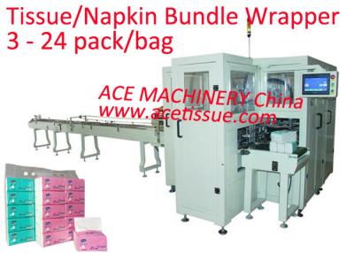 China Double Lane Facial Tissue Packing Machine Fully Automatic For Napkin Paper for sale