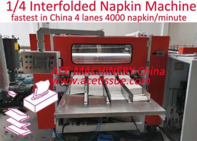 China 4 Channels / 4 Lanes XP Interfolded Napkin Tissue Paper Machine For Production American Design for sale