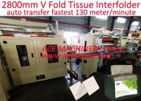 China 12000 Sheet/min Speed V Fold Facial Tissue Paper Production Line With Embossing System for sale