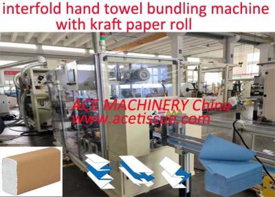 China Full Automatic Z Fold Paper Towel Sleeve Bundle Machine With Paper Roll for sale
