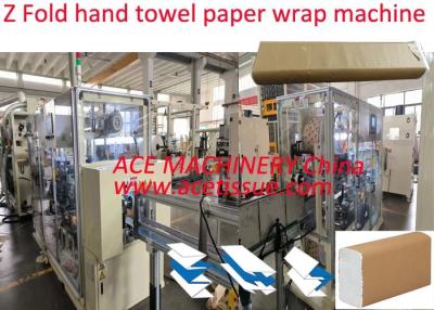 China Automatic Interfolded Paper Towel Packaging Machine with paper sleeve wrap for sale