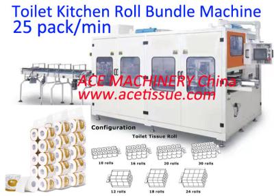 China Touch Screen Parameters Setting Fully Automatic Toilet Paper Packing Machine for Multi Rolls and Kitchen Towels for sale