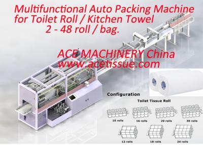 China multifunctional Advanced Kitchen Paper Towel Packing Machine High Speed 0-25 Bundle/min for sale