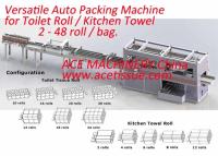 China Automated Tissue Paper Packing Machine Multifunctional Packaging for Bathroom and Kitchen Towel Rolls 2-48 rolls for sale