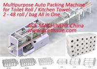 China Multi Kitchen Towel Toilet Paper Packing Machine Compatible With Various Roll Sizes And Packing Formats for sale