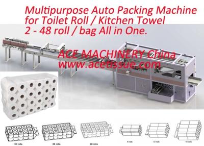 China Heavy Duty Tissue Paper Packing Machine with Latest Europe Design Fully Automatic Kitchen Towel Packaging Machine for sale