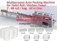 China Multifunctional Bathroom Tissue Packing Machine Quick Changeover Between Toilet Paper And Kitchen Towel Packaging for sale