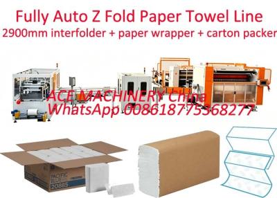 China Unfolded Size 230x230mm Fully Automatic Kraft Paper Wrap Machine Quick Change Z Fold Hand Towel Paper Towel Machine For Industrial for sale