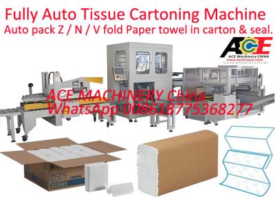 China Custom Carton Size Supported Paper Towel Cartoning Machine Automatic Tissue Paper Wrapper for Hand Towel Packaging Solutions for sale