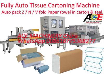 China Power Supply 415V50Hz Optional Tissue Paper Packing Machine Easy Maintenance Parent Roll Paper Towel Folding Packing Cartoning Case Packer Palletizer Workflow for sale