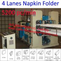 China 5200 Pc/Min Four Lines Automatic Napkin Manufacturing Machine 330x330mm Napkin Production Machine for sale