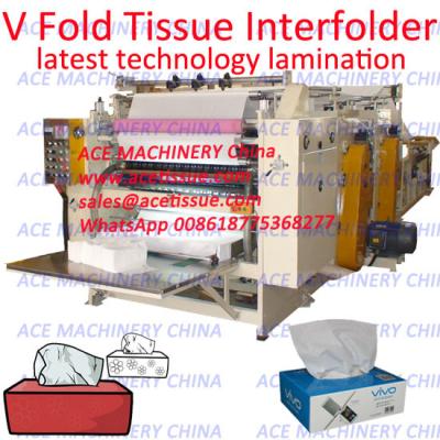 China High Speed Automatic Interfolded Paper Towel Machine With Point To Point Lamination for sale
