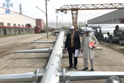 China 500KV Electric Transmission Line Monopole Antenna Tower Galvanized Steel Pole HDG for sale