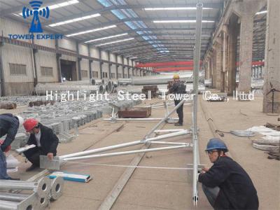 China Lattice Steel Rooftop Antenna Pole Q355 ASTM A572 GR50 3 Leg Self Supported for sale