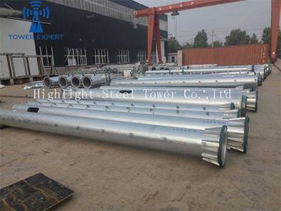 China Hot Dip Galvanized Steel Monopole Tower 50m for Telecom and Electric Transmission for sale