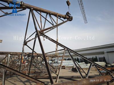 China Galvanized Hybrid Lattice Tubular Telecom Tower 3 Legs 4 Legs 100000 Tons Capacity for sale