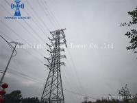 China 4 Legs Lattice Angle Steel Transmission Line Tower HDG or Painting 0-300m for sale