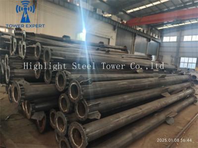 China Seamless Welded Telecom Electric Pipe Tower Tubular Steel Tower HDG Painting 50m for sale