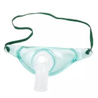 China Disposable PVC Transparent Green Medical Oxygen Mask Hospital Tracheostomy Mask for sale
