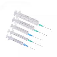 China 2 Part Disposable Sterile Syringe Injection Syringe 2mL / 3mL / 5mL / 10mL / 20mL Plastic for sale