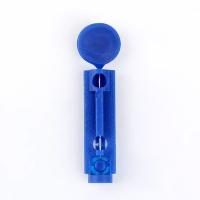 China Disposable Blue Plastic Twist Handle Tiny Touch 28 Gauge Blood Lancet Rapid Test Kits for sale
