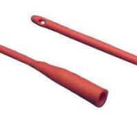 China Red Rubber Intermittent Catheter 1-Way Rubber Urethral Catheter Tube for sale