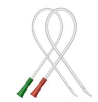 China 220 / 400mm Silicone Coated Catheter Medical Nelaton Catheter With Normal Eyes for sale