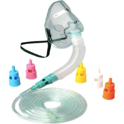 China Medical Disposable  PVC Adustable Venturi Mask Single Valve Fixing Concentration And 2.1m Tube for sale