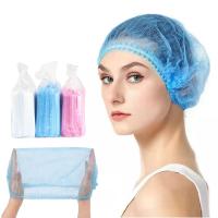 China Non Woven Medical Consumables Disposable Hair Cap Beauty Bouffant Caps for sale