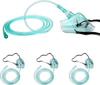 China Medium Concentration Oxygen Mask With 2m Tube XS/S/M/L/XL Portable Medical Single-use PVC for sale