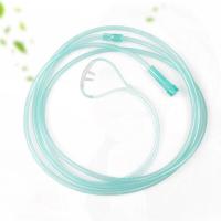 China Medical Grade PVC Nasal Oxygen Tube Standard Curved Flared Soft Prongs Oxygen Tube for sale