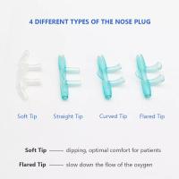 China Medical Grade PVC Nasal Oxygen Tube Standard Curved Flared Soft Prongs Oxygen Tube for sale