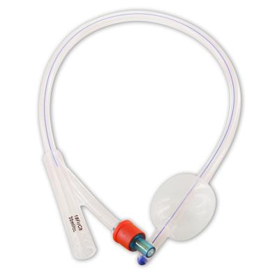 China Foley Catheter 3 Ways Pure Silicone with Coude Tip (Tiemann) for sale