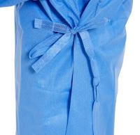 China Custom Disposable Sterile Reinforced Surgical Grown With Hand Towel Blue / Dark Blue for sale