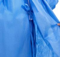 China Custom Disposable Sterile Reinforced Surgical Grown With Hand Towel Blue / Dark Blue for sale