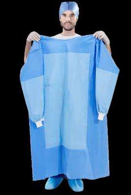 China Custom Disposable Sterile Reinforced Surgical Grown With Hand Towel Blue / Dark Blue for sale